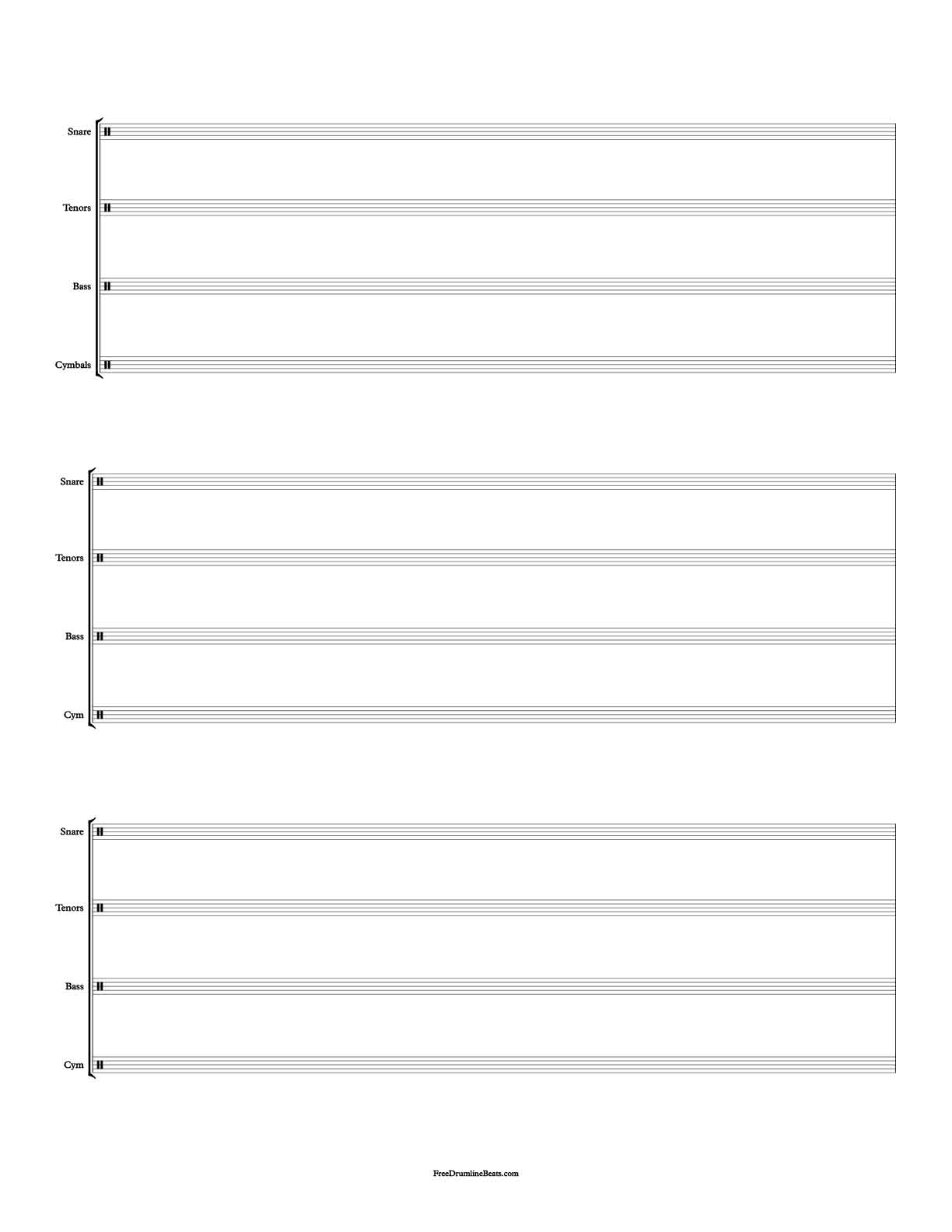 Blank Drumline Sheet Music: 30+ FREE Download & Print Templates - Free ...