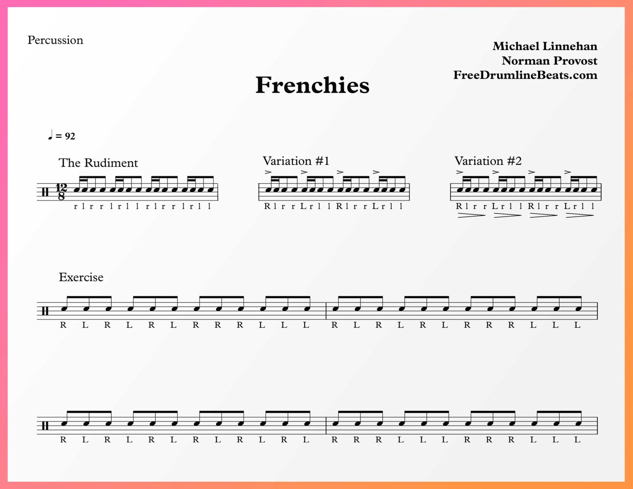 Frenchies Hybrid Rudiment Exercise - Free Drumline Warmups